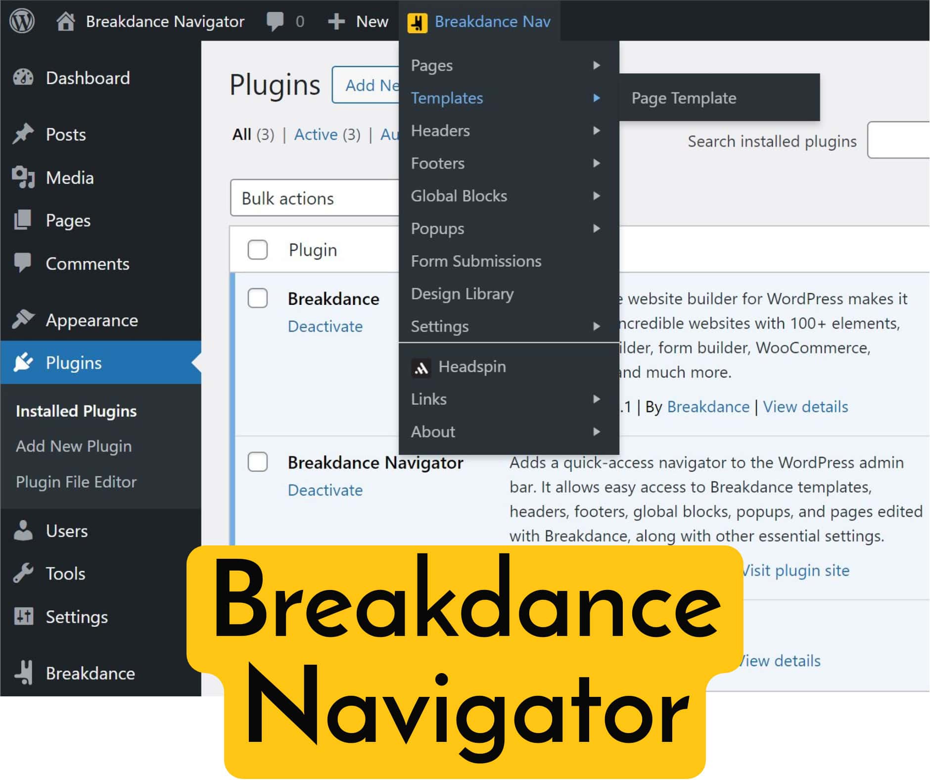 GitHub - beamkiller/breakdance-navigator: The Breakdance Navigator adds a quick-access navigator ...